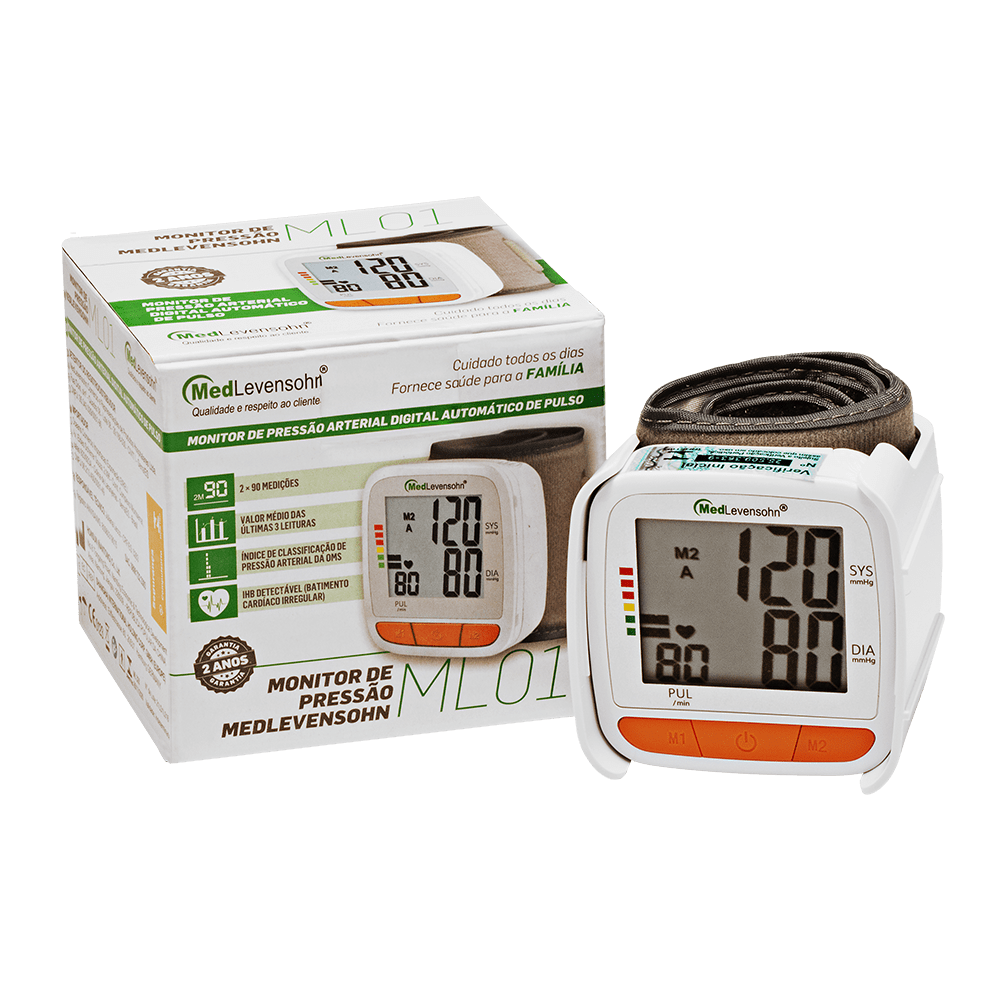Monitor de Pressão Digital de Pulso ML01 - MedLevensohn
